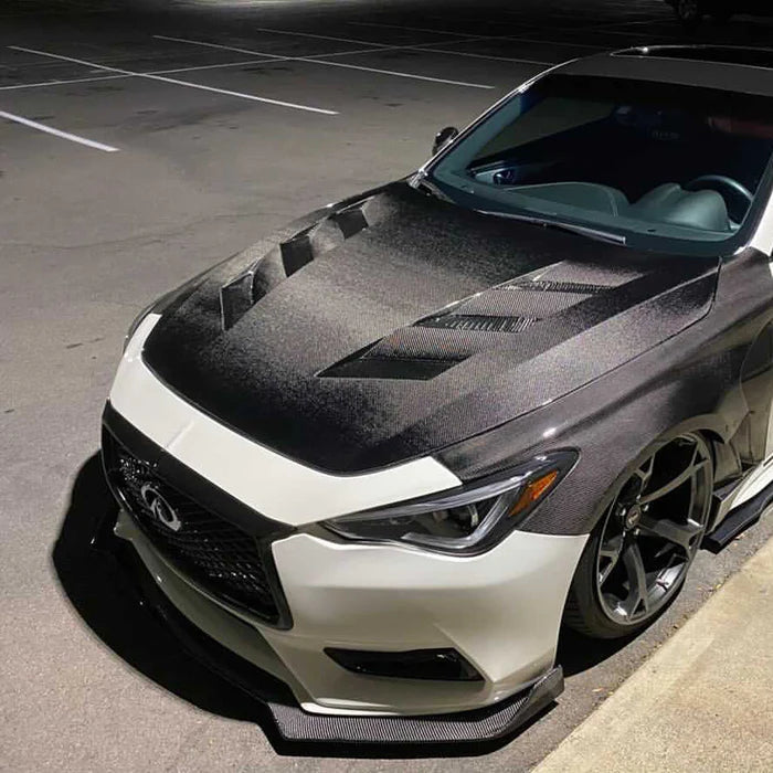 Q60 AMS Style Carbon Fiber Hood – Carbon Edge Dynamics