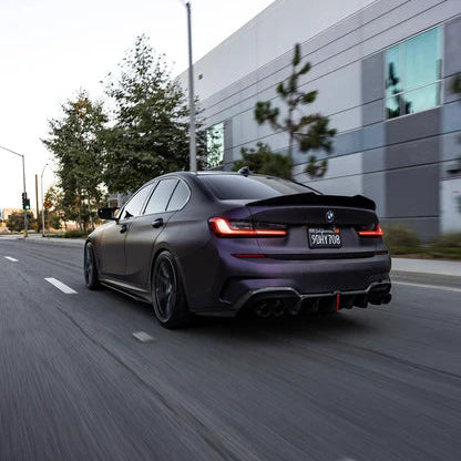 PSM Style High Kick Carbon Fiber Trunk Spoiler - BMW G80 M3 & G20 3 Se ...